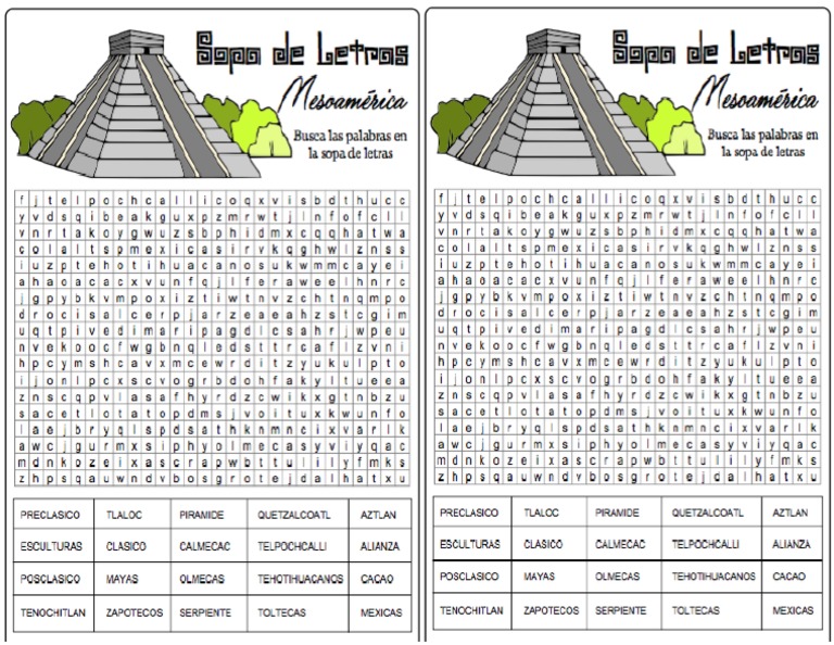 Sopa de Letras de Historia | PDF