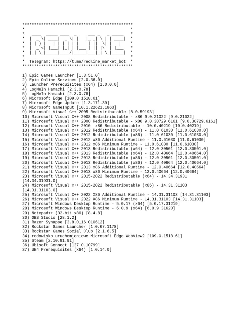 Installed Software | PDF