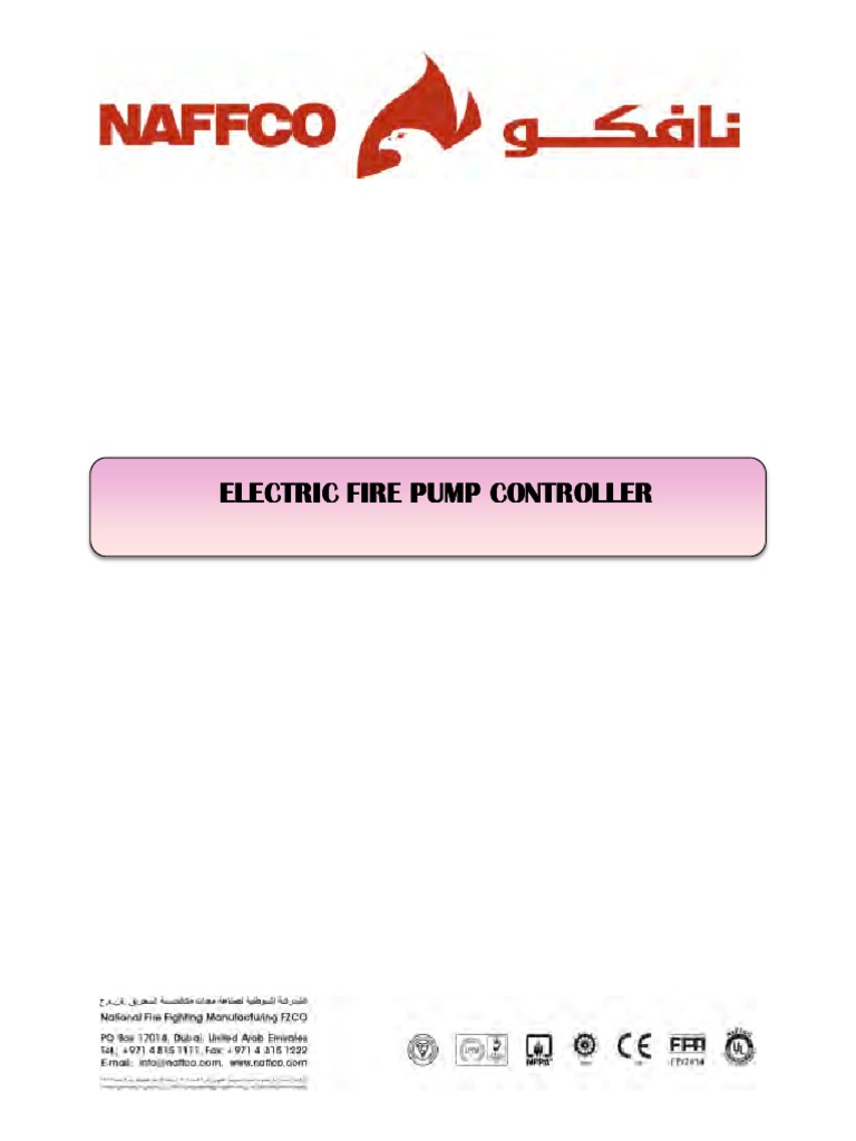 2.a. Electric Fire Pump Controller | PDF | Electric Motor | Valve