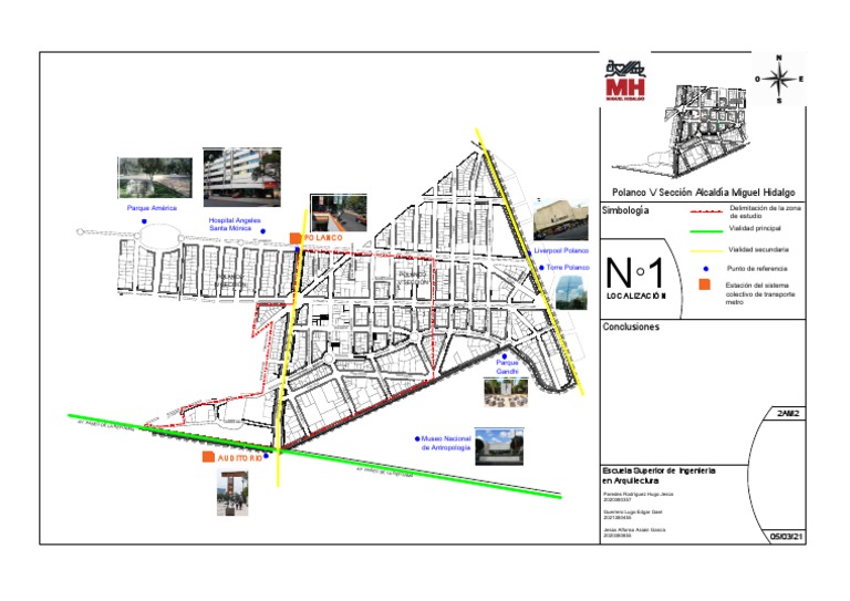 PDF Lamina de Localización Polanco V Sección Alcaldía Miguel Hidalgo | PDF