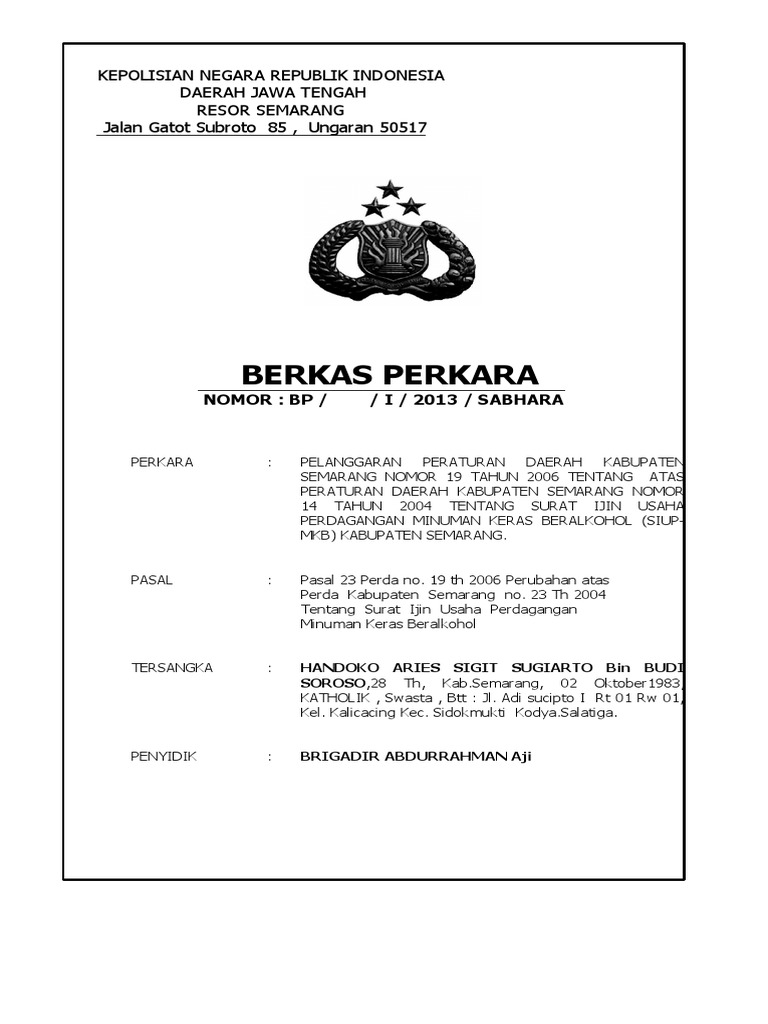 4.17 Mei 2022 CONTOH Bap Lengkap Contoh MIRAS PUJI ZAHIRA (kASUS ...