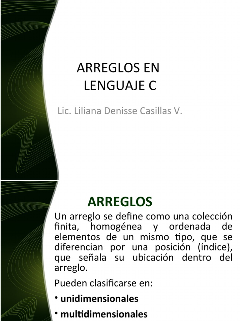 Arreglos en C para Principiantes | PDF | Informática