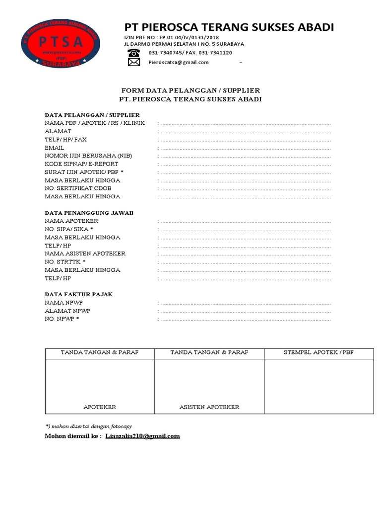 Form Data Pelanggan New | PDF