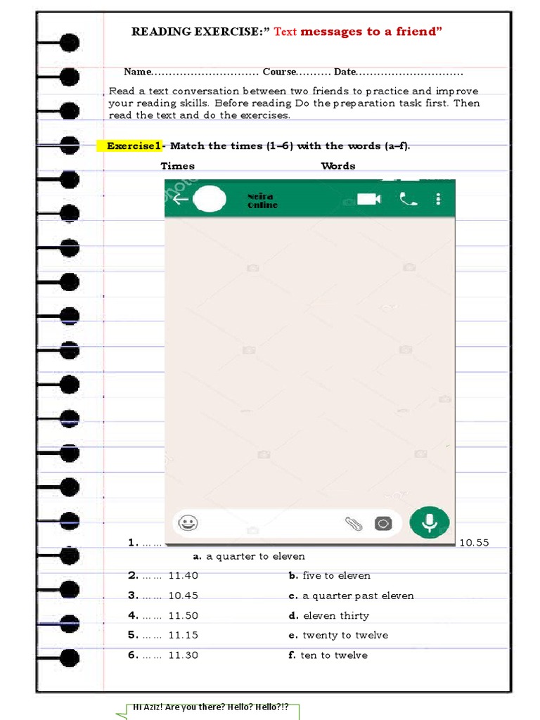 Reading Exercise | PDF | Communication | Human Communication
