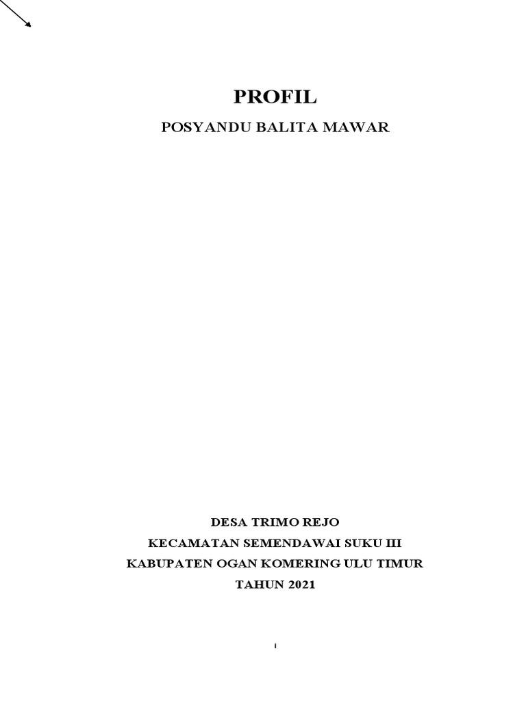 Profil Posyandu Mawar 2021 | PDF | Ilmu Sosial