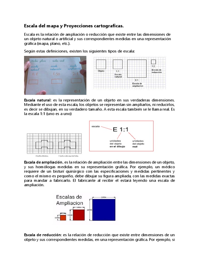 Unidad II. Escala Del Mapa y Proyecciones Cartografias. | PDF ...