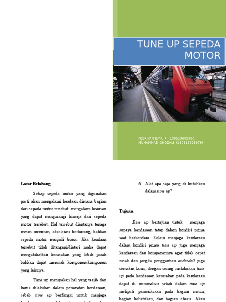 Tune Up Sepeda Motor | PDF | Teknologi & Rekayasa
