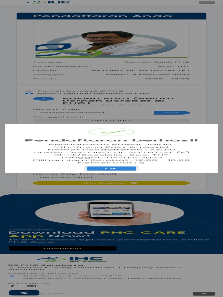 PHC CARE - Pendaftaran Poli Rawat Jalan | PDF