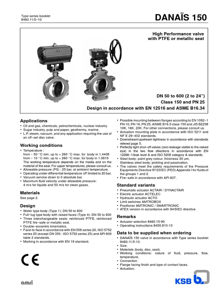 Danais 150 | PDF | Valve | Mechanical Engineering