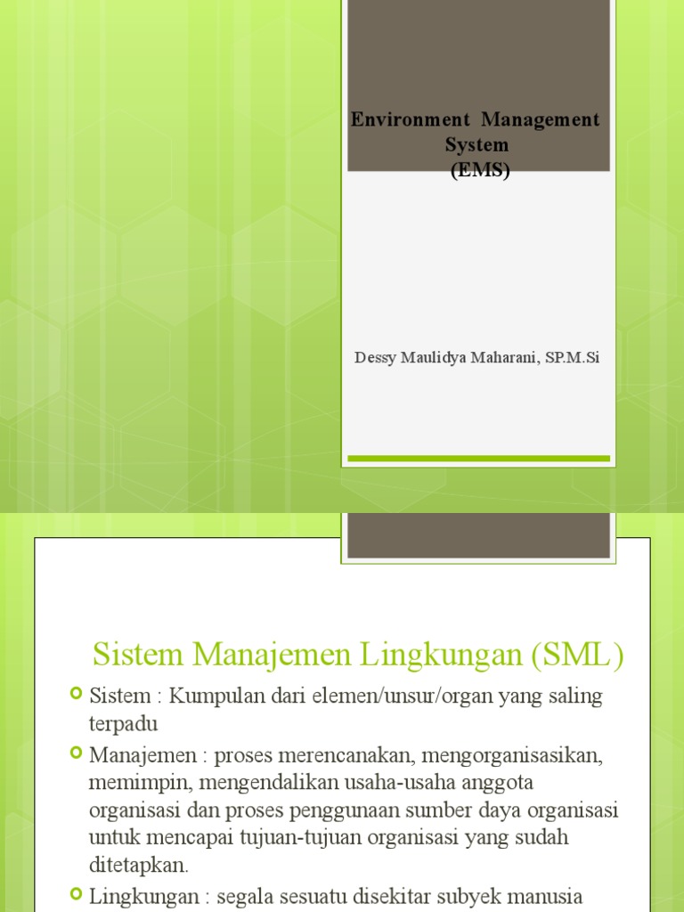 Environment Manajemen System Ems New Pdf