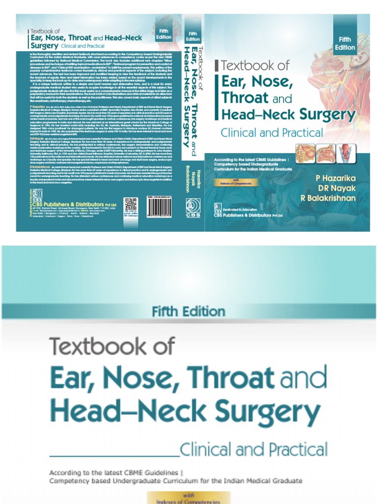 Textbook Of: Ear, Nose, Throat Surgery | PDF | Human Nose ...