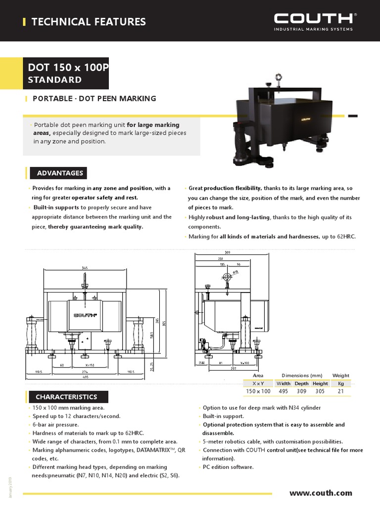 Portable Standard Dot Marking Machine 150x100p 2 | PDF | Mechanical ...