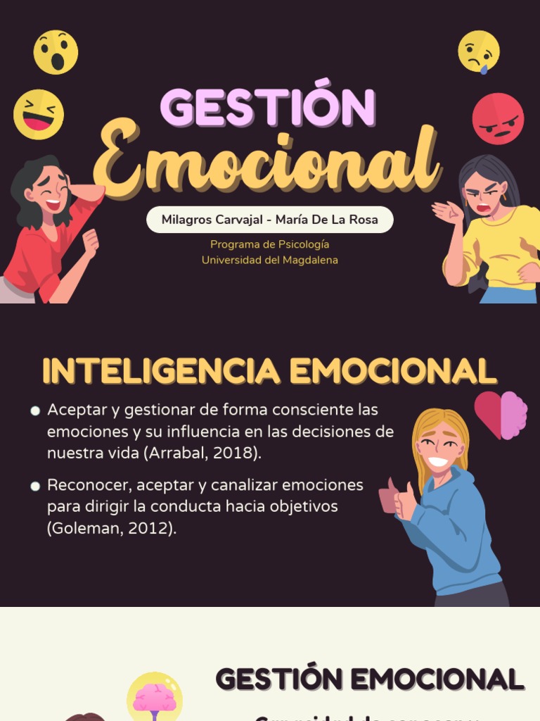 Presentación - Gestión Emocional | PDF | Las emociones | Inteligencia emocional