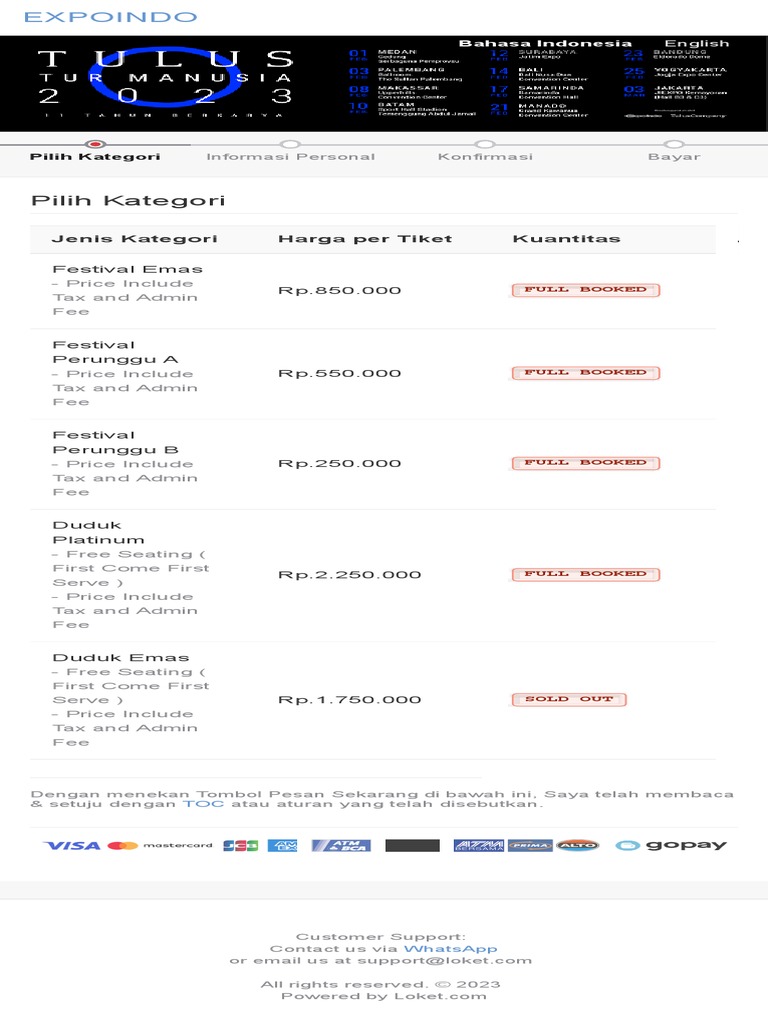 Widget - TULUS Tur Manusia 2023 - Jakarta | PDF