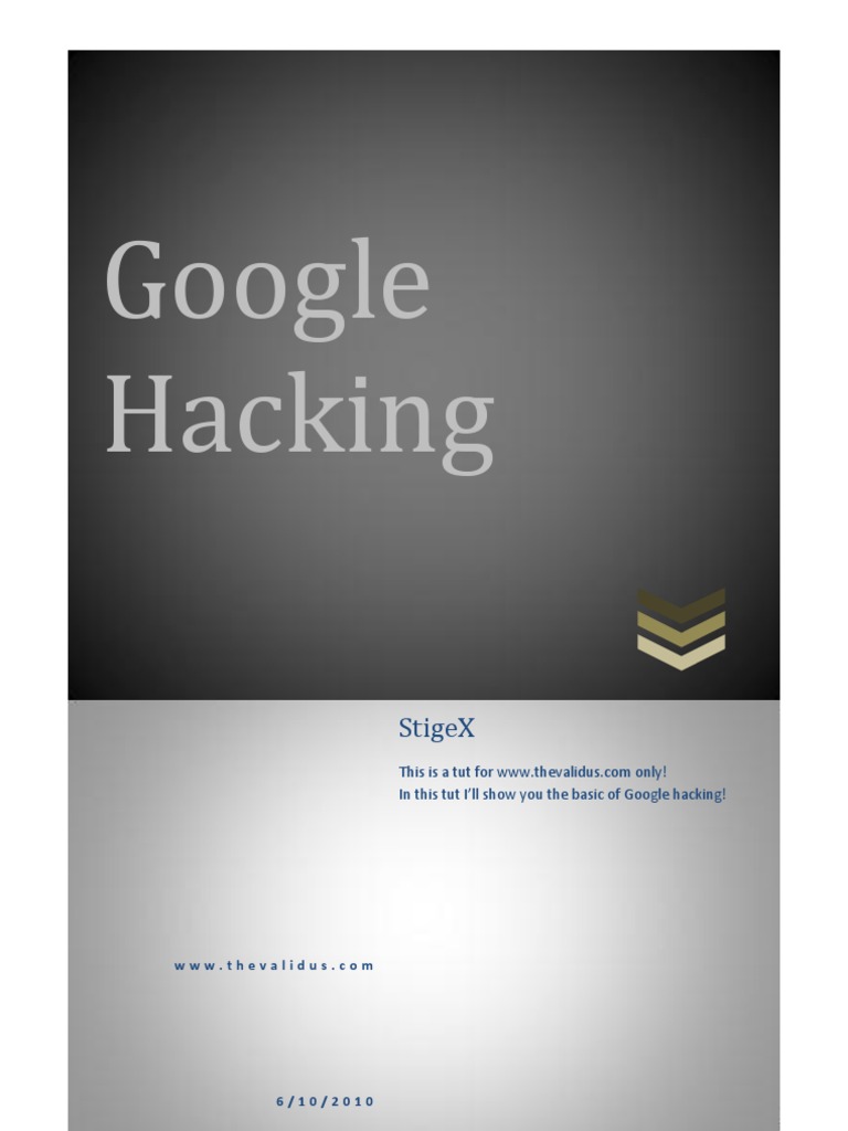 Google Hacking | PDF | Web Search Engine | Google