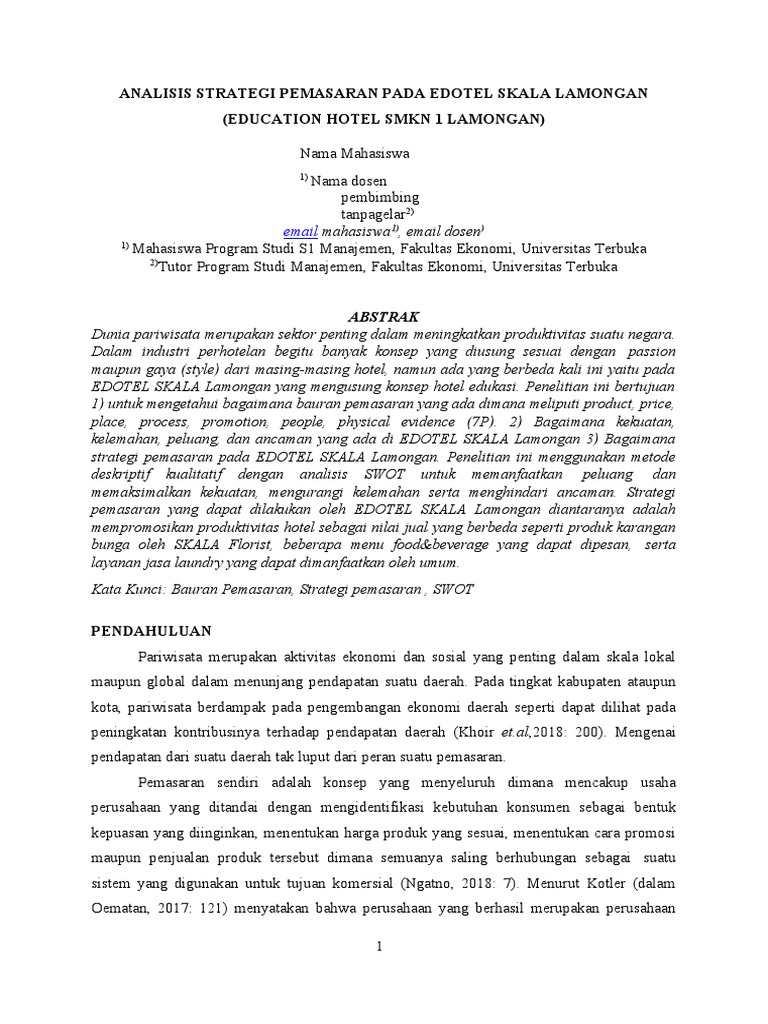 Contoh Penulisan Laporan Karil | PDF