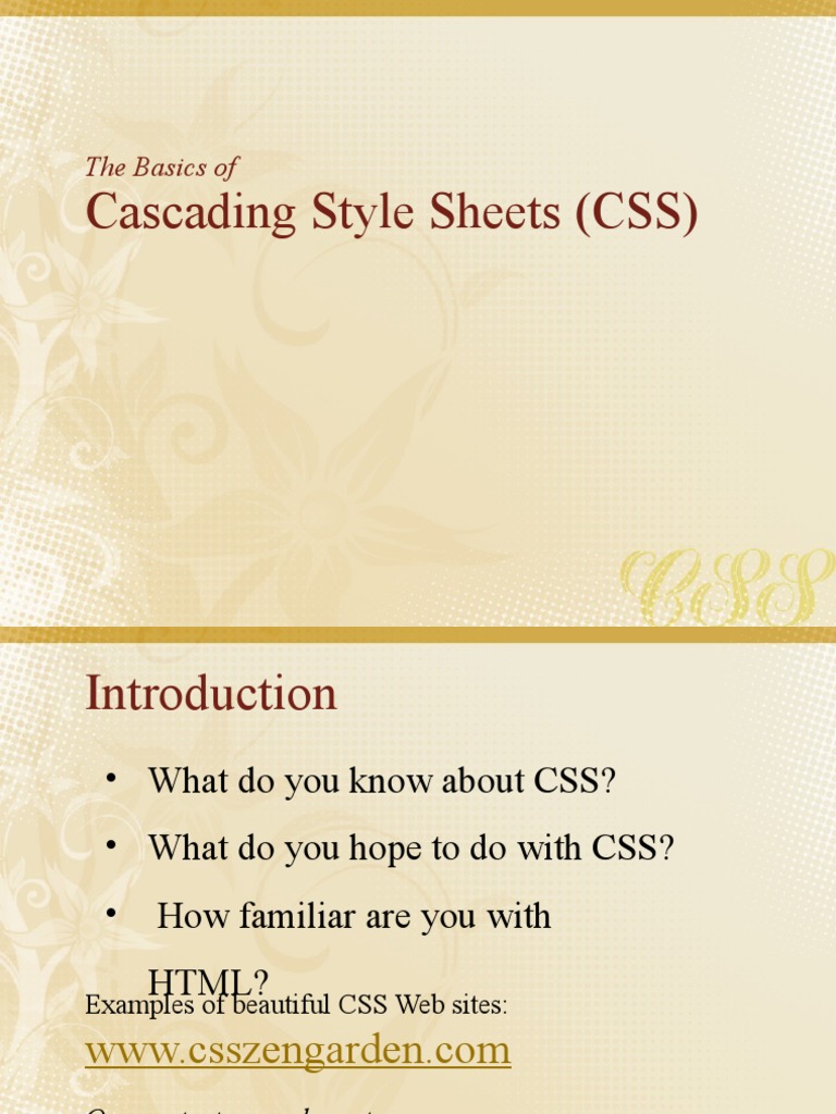 Css Basics | Download Free PDF | Html Element | Html
