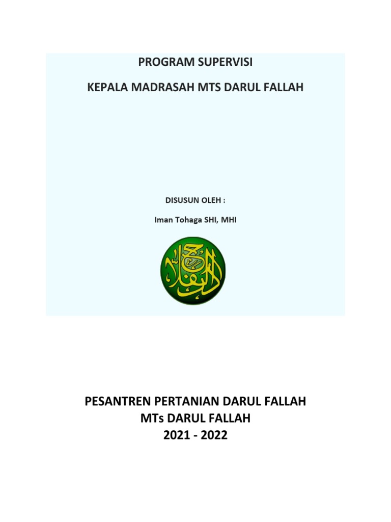 1 Cover Program Supervisi SDH Ok | PDF | Pengelolaan Keuangan & Uang