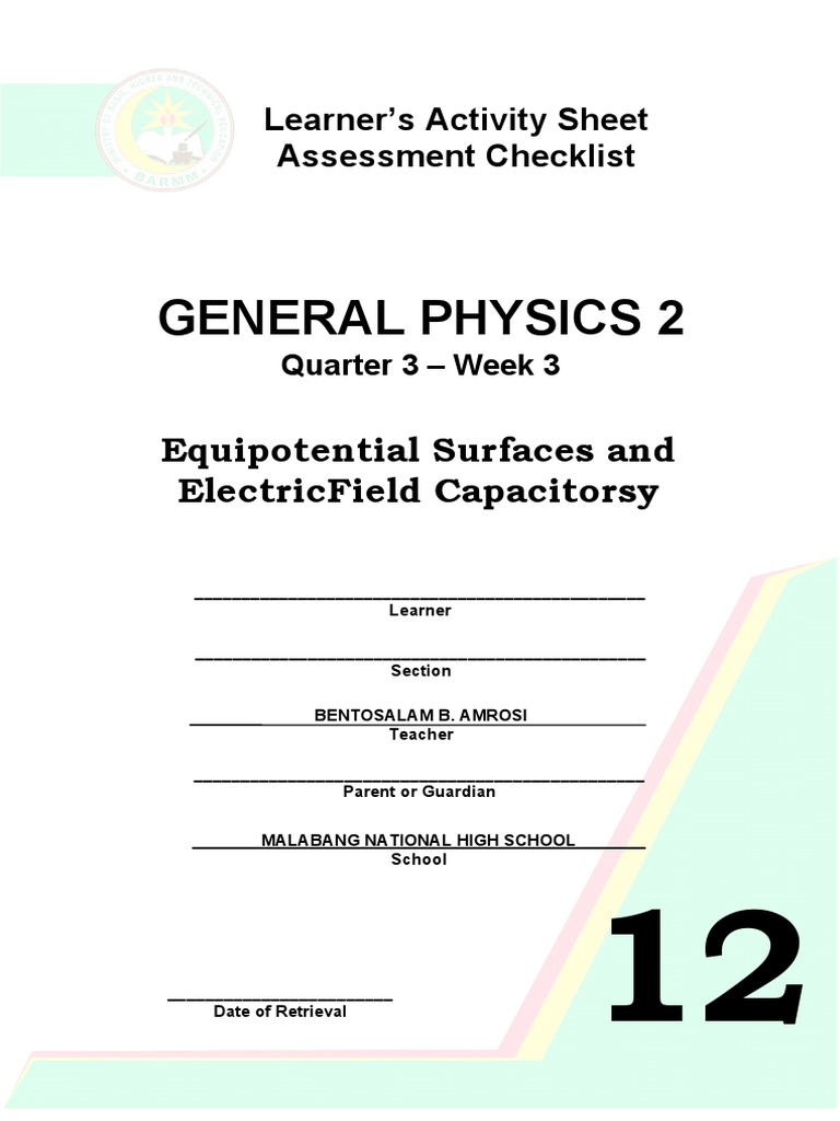 Equipotential Surfaces & Electric Fields | PDF | Capacitor | Capacitance