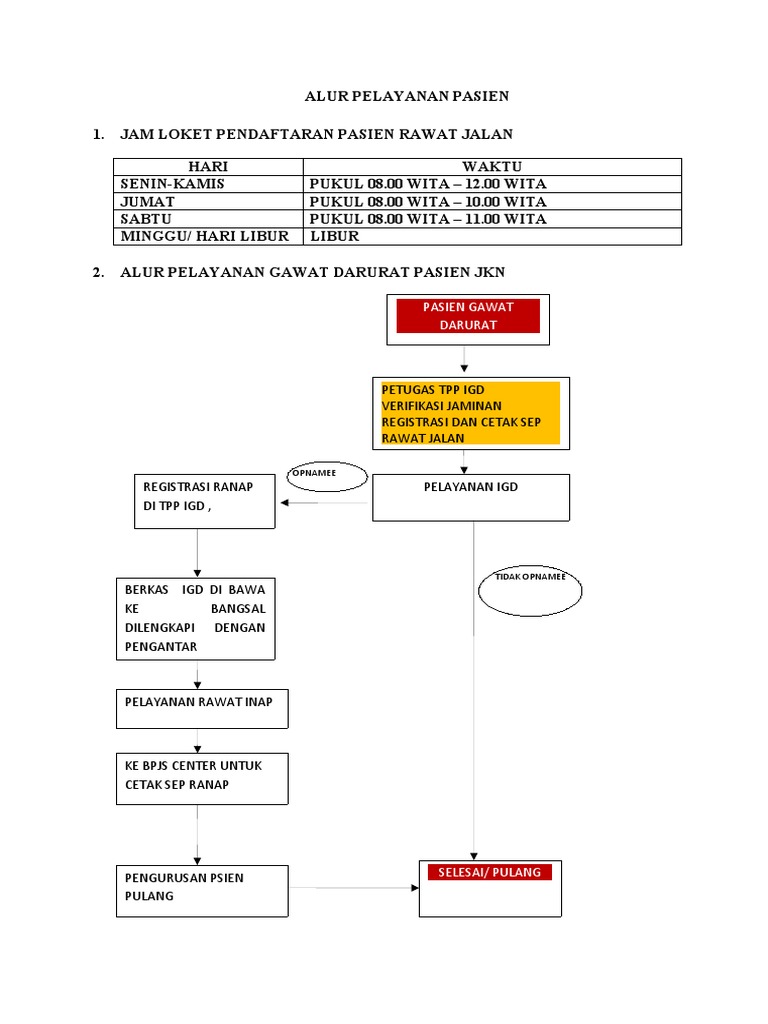 Alur Pelayanan Pasien | PDF