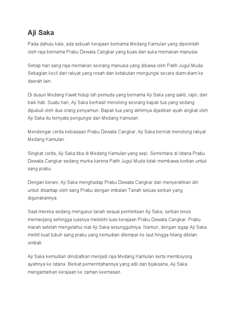 Aji Saka | PDF