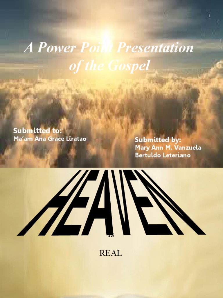 A Power Point Presentation of The Gospel | PDF | Jesus | Sin