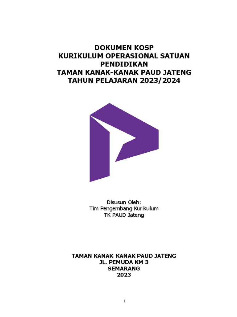Dokumen KOSP PAUD | PDF