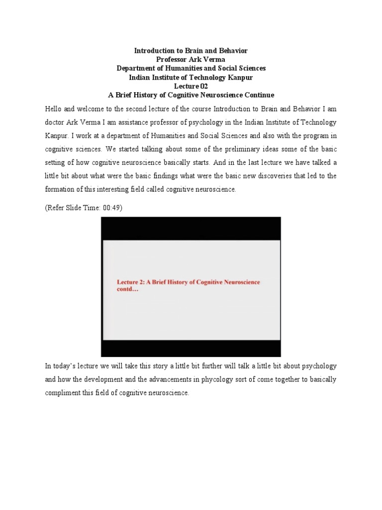 Lecture: 2 - Brain and Behaviour | PDF | Rationalism | Experience