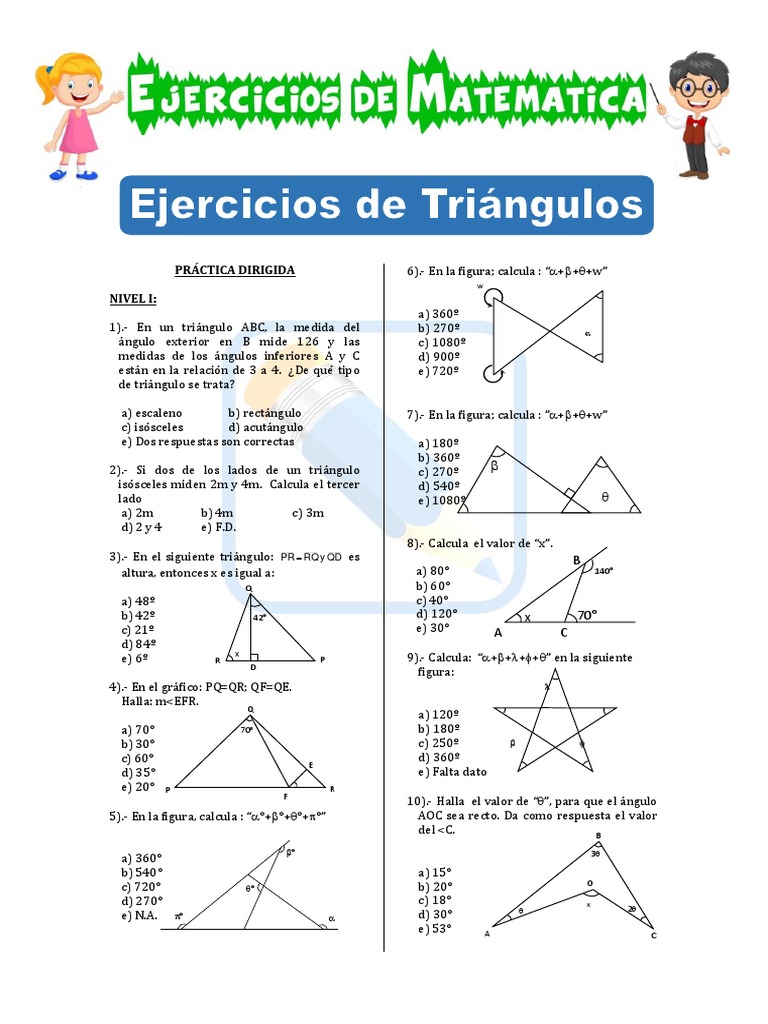 Triangulos Ejercicios | PDF | Triángulo | Geometría