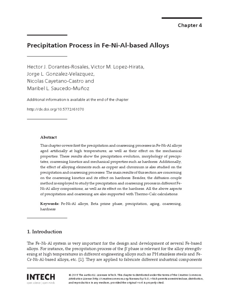 Precipitation Process in Fe-Ni-Al-based Alloys | PDF | Alloy | Phase ...