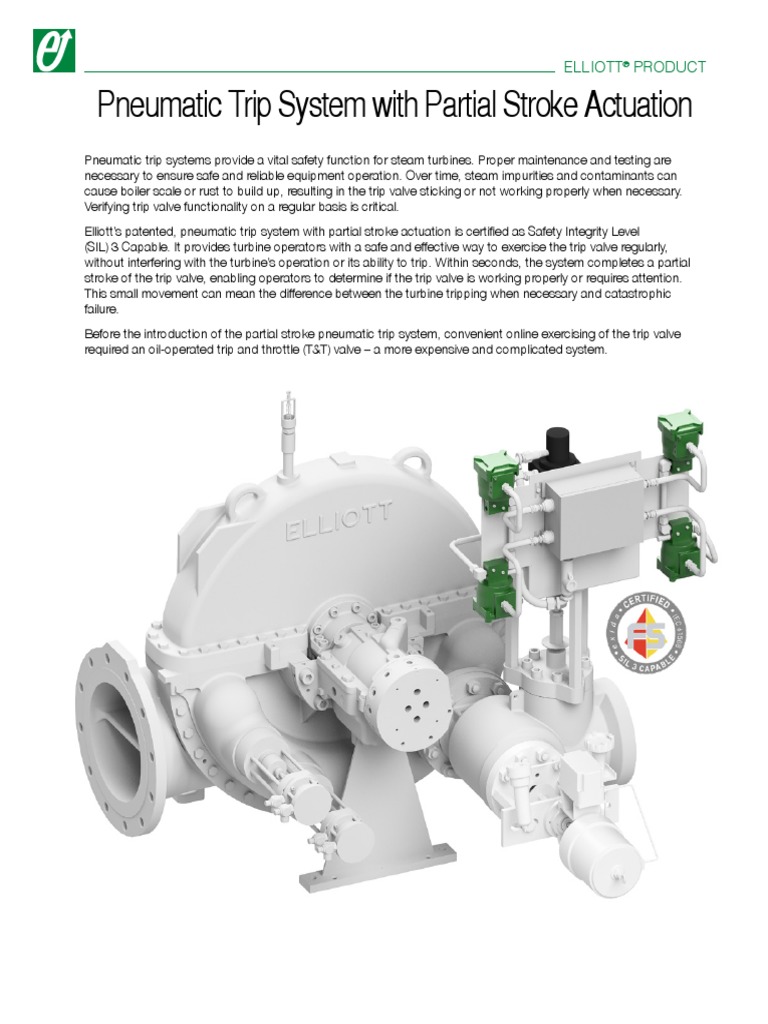 Pneumatic Trip System With Partial Stroke Actuation | PDF | Valve ...