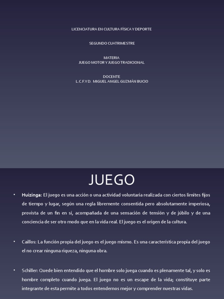 Juego Motor y Juego Tradicional | PDF | Comportamiento