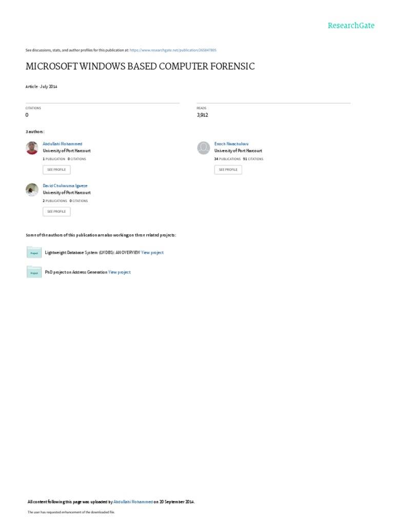 Computer Forensic Tool Paper | PDF | Computer File | Computer Forensics