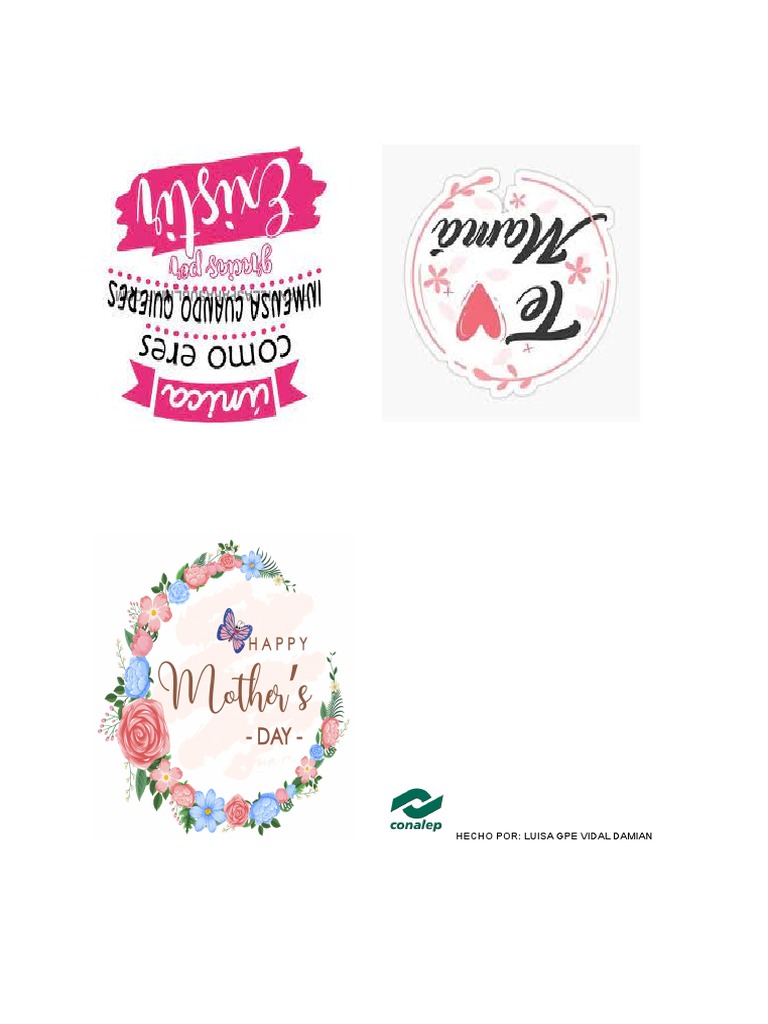 Tarjeta Del Dia De Las Madres Pdf