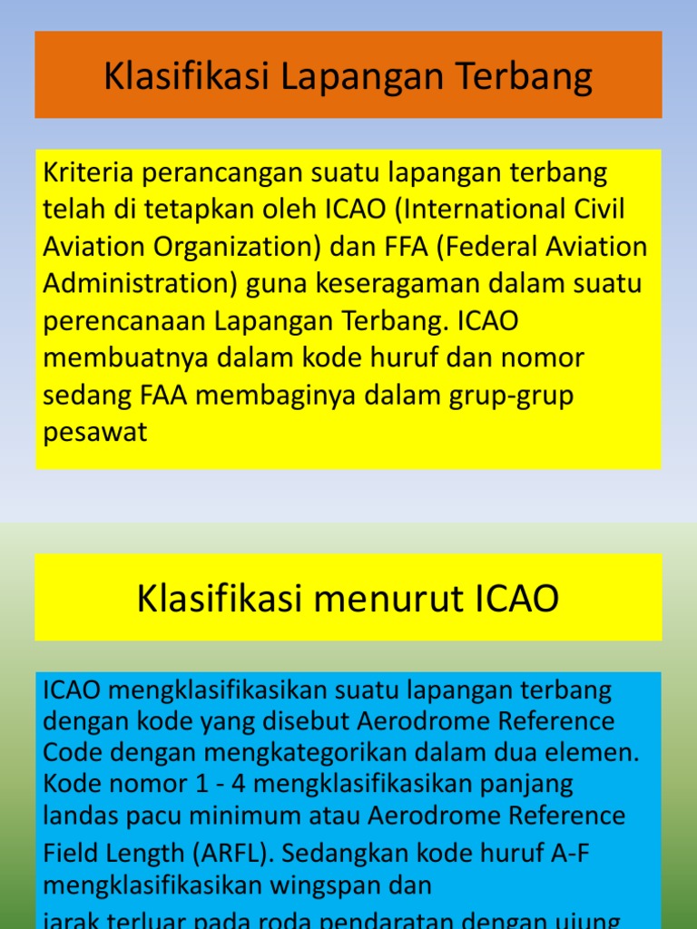 Klasifikasi Lapangan Terbang ICAO & FAA | PDF