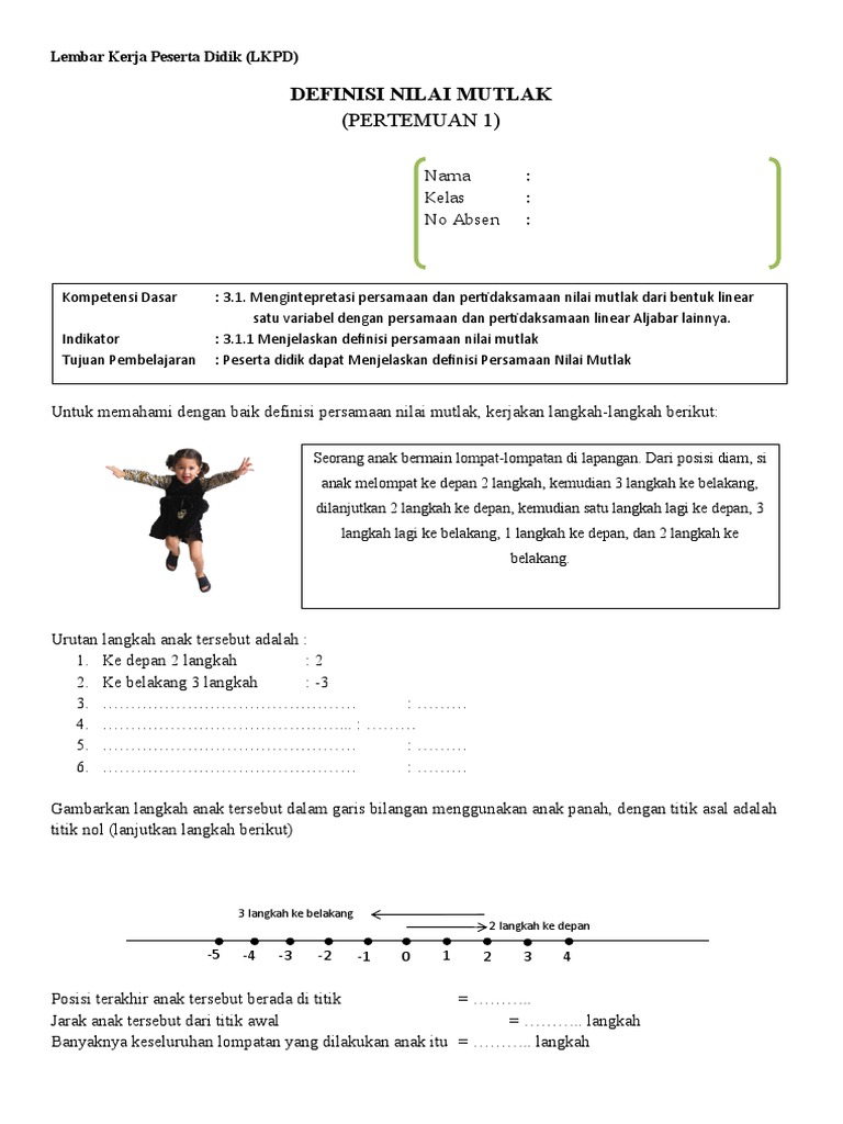 Definisi dan Latihan Nilai Mutlak | PDF