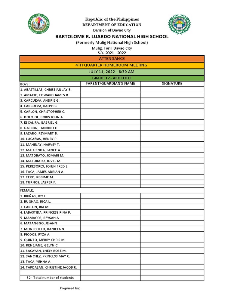 Tracking Student Attendance: A Comprehensive Record of Student ...
