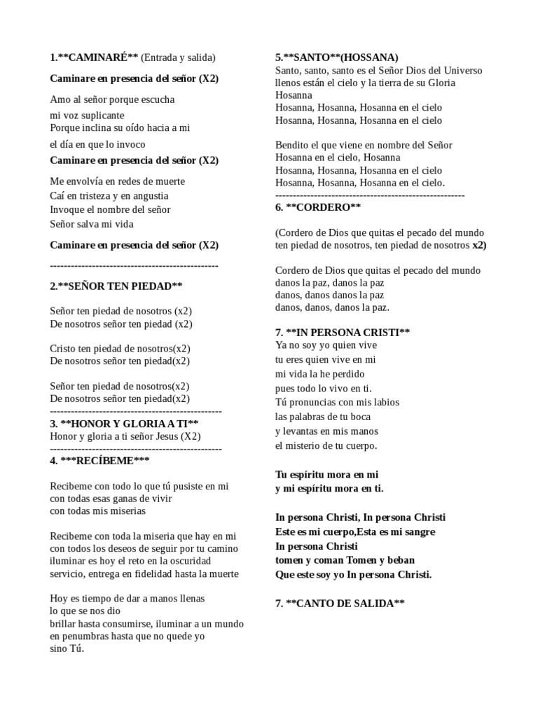 Cantos Misa Cuaresma | PDF | Adoración Cristiana Y Liturgia
