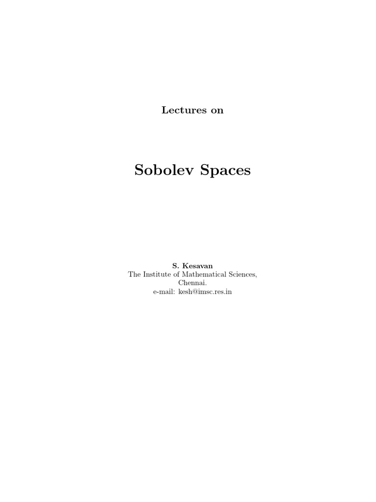 Sobolev | PDF | Distribution (Mathematics) | Function (Mathematics)