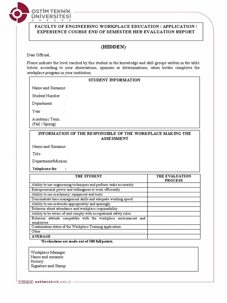 End of Term Mentor Evaluation Form 2023 | PDF | Engineering | Employment