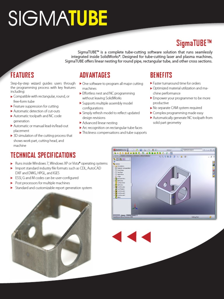 SigmaNEST Tube Cutting | PDF | Microsoft Windows | Machine Tool