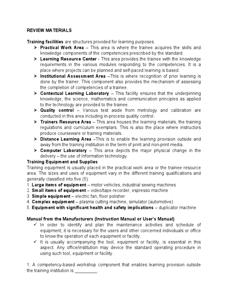 Review Materials - MTF | PDF | Quality Management | Quality Assurance