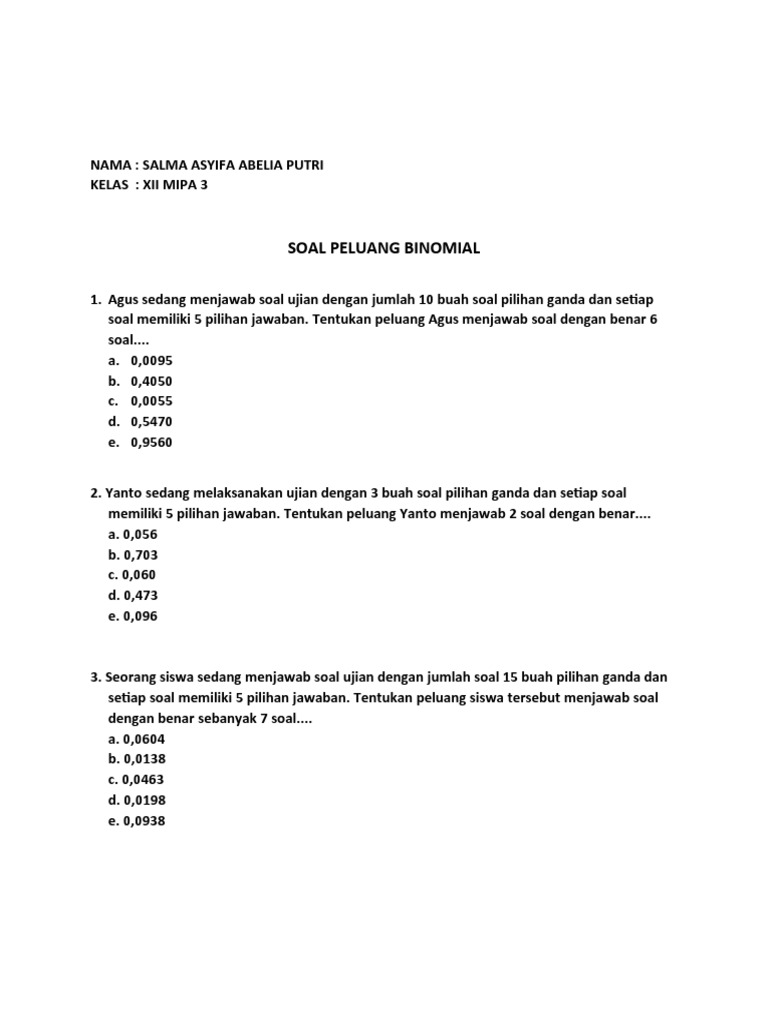 MTK Minat Xii Ipa 3 - 1 | PDF