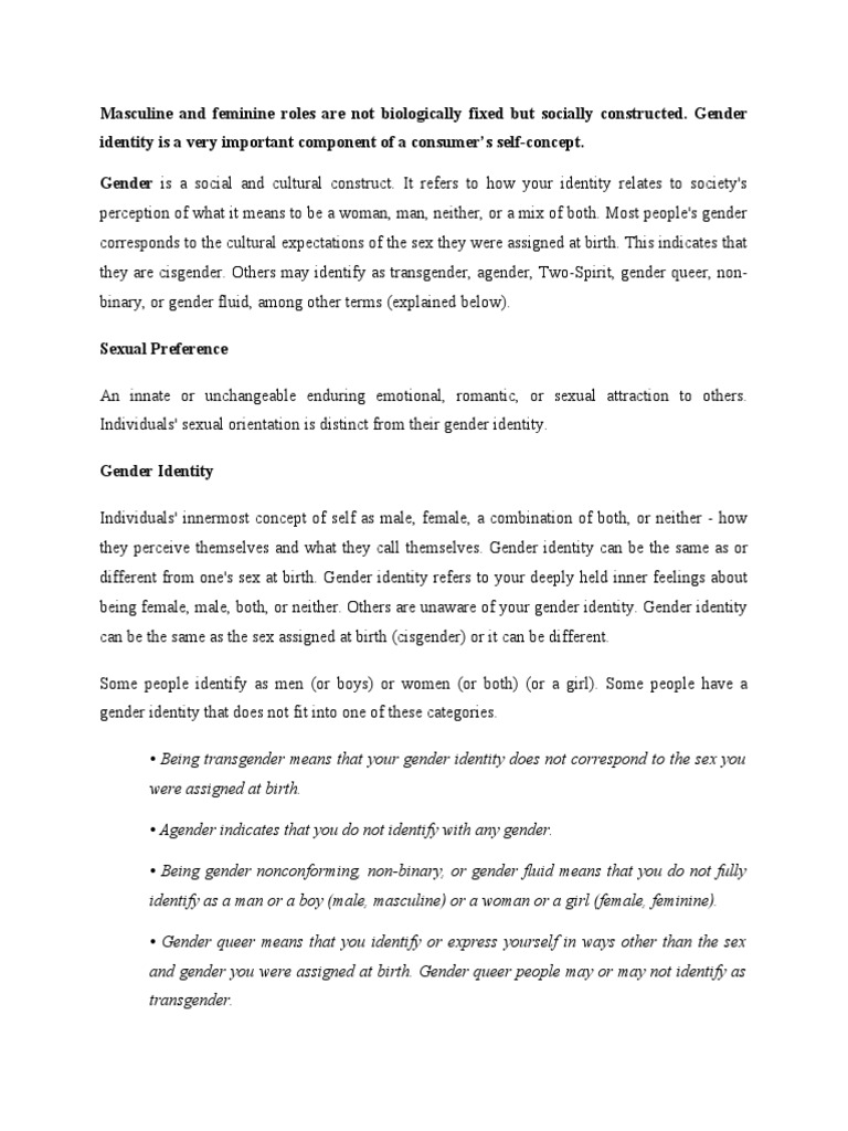 Gender Identity | PDF | Gender | Gender Studies