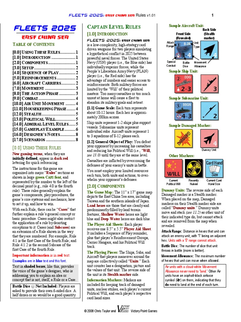 Fleets 2025 Rules - Scens | PDF | Aircraft Carrier | Submarines