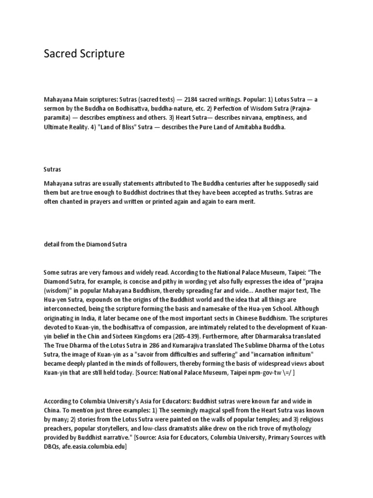 Sacred Scripture 123 | PDF | Lotus Sutra | Mahayana