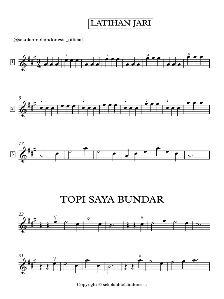 Topi Saya Bundar - Full Score | PDF
