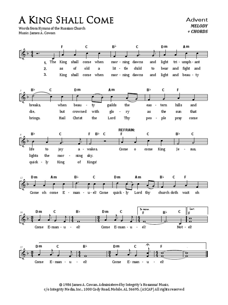 A King Shall Come - English Mass | PDF | Christian Worship And Liturgy A King Shall Come - English Mass | PDF | Christian Worship And Liturgy
