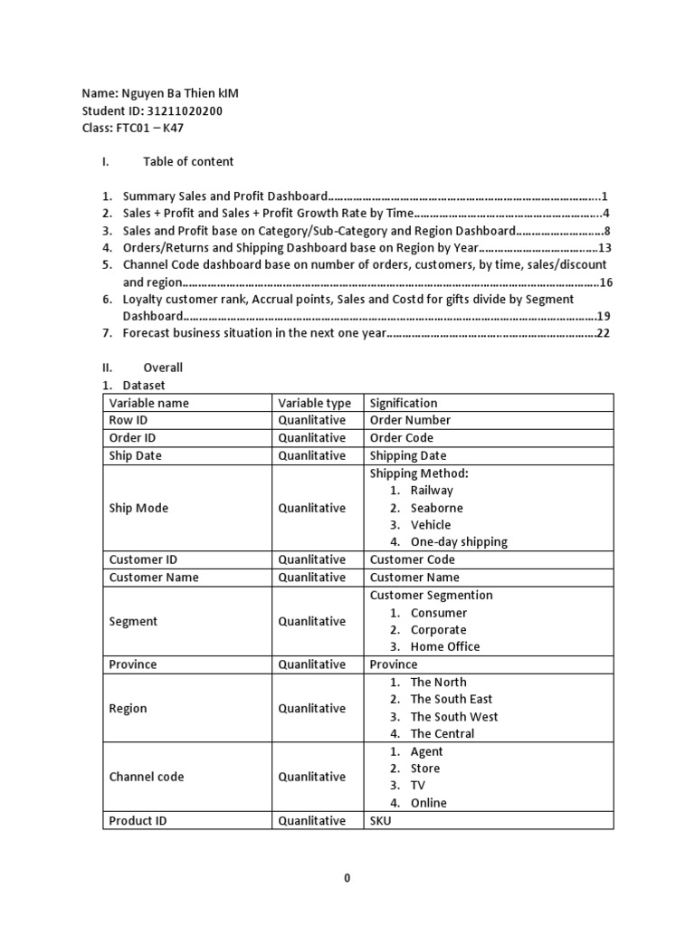 Nguyen Ba Thien Kim PDF | PDF | Forecasting | Sales