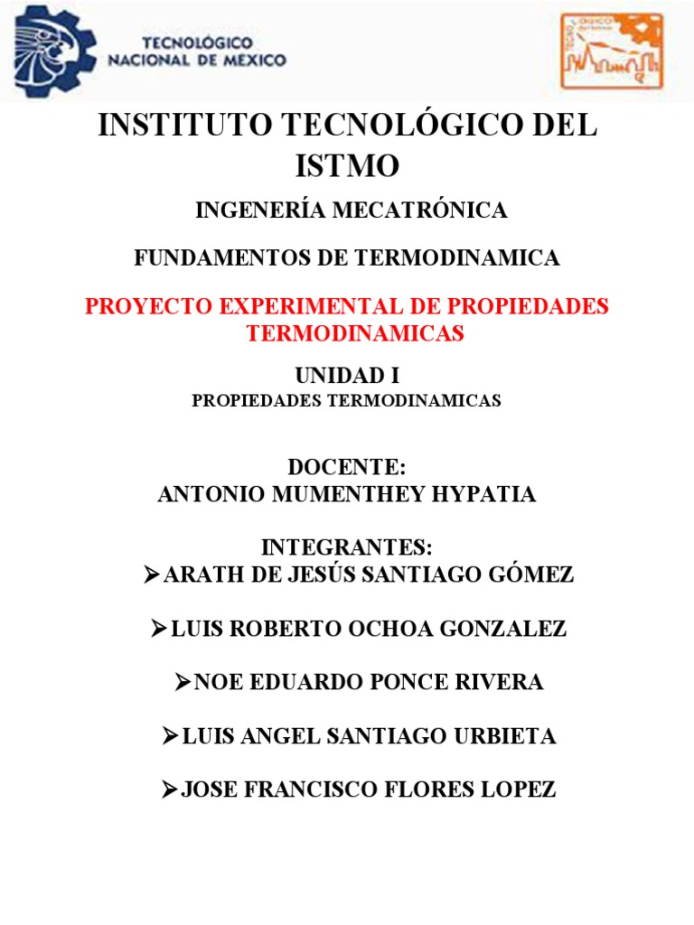 Instituto Tecnológico Del Istmo | PDF | Termómetro | Temperatura